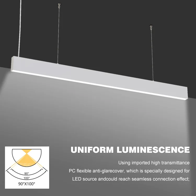 Slim Design LED Linear Ceiling Light 3000K 4000K 6000K 110V 220V Input ...