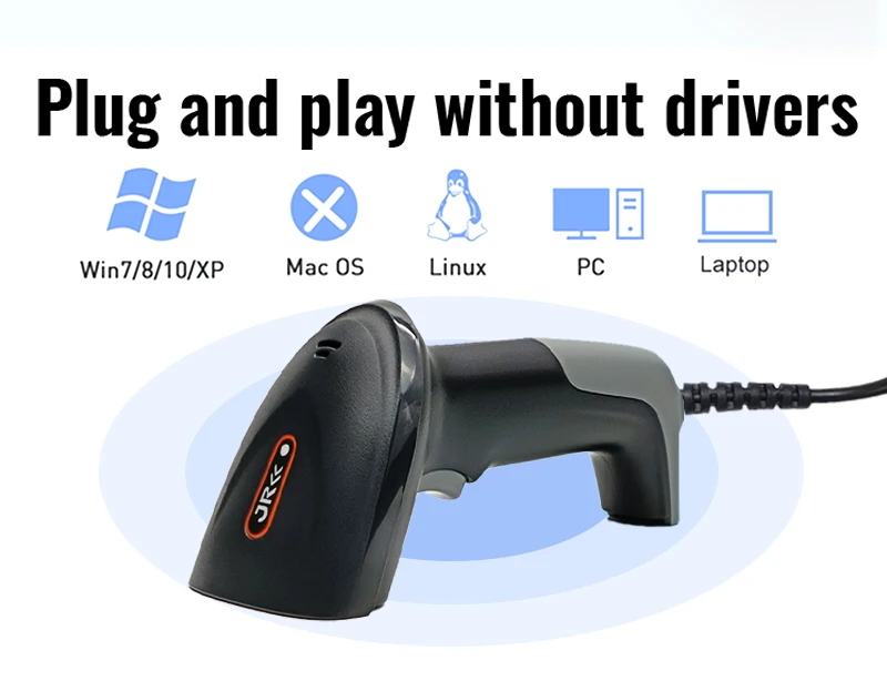 Jr 2023 New Technology 1d 2d Wired Automatic Barcode Scanner Handheld ...