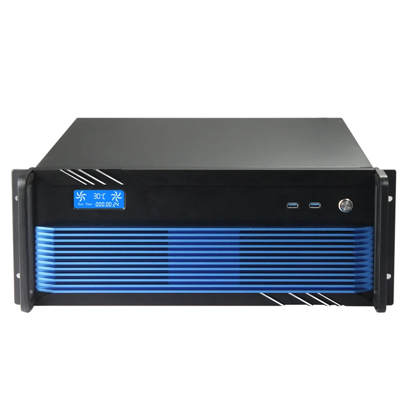 Aluminum 4U DIY server chassis 19inch Rackmount case with TEMP LCD for ...