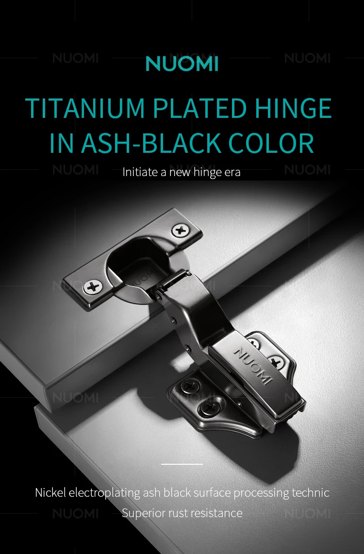 NUOMI Black 3D Adjustable Hydraulic Hinge Cabinet Door Soft Close Hinge ...