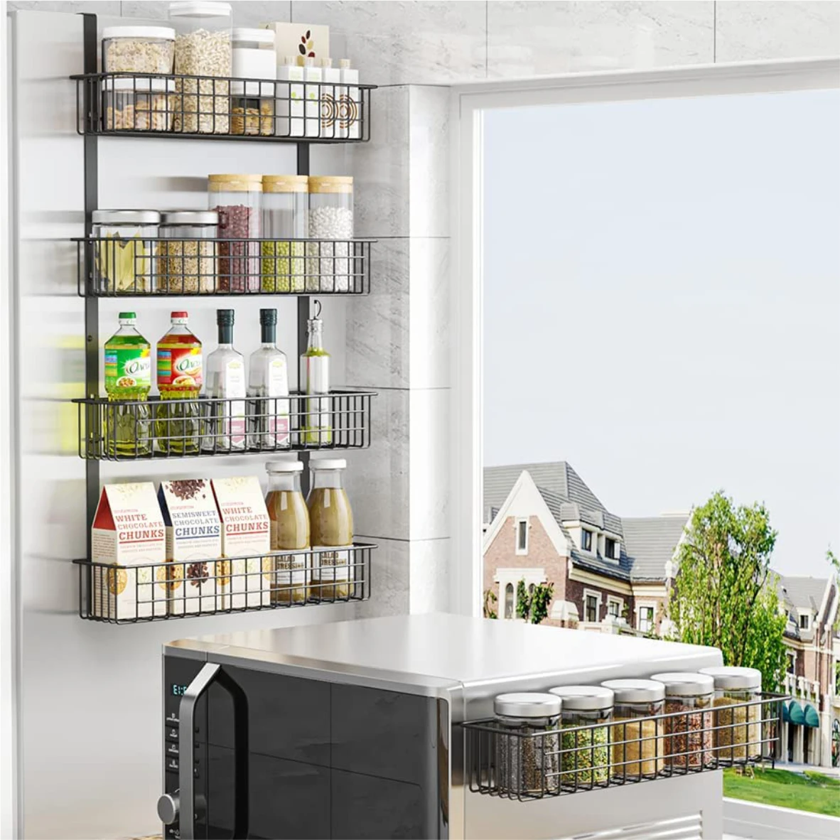 Over the Door Spice Rack Organizer - Efficient Kitchen Storage