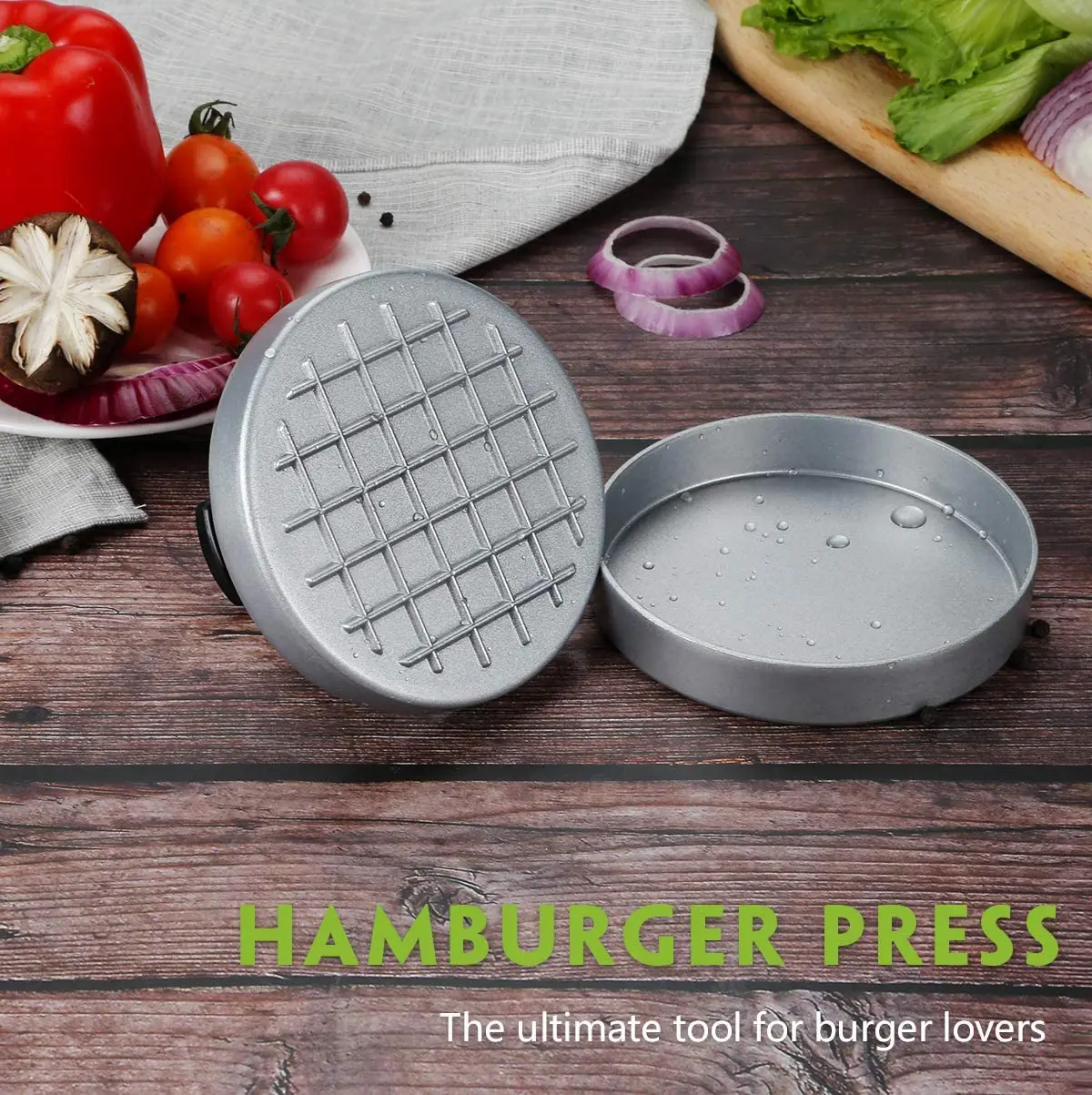 Round Shape Barbecue Bbq Bacon Steak Press Mould Maker Meat Beef Grill ...