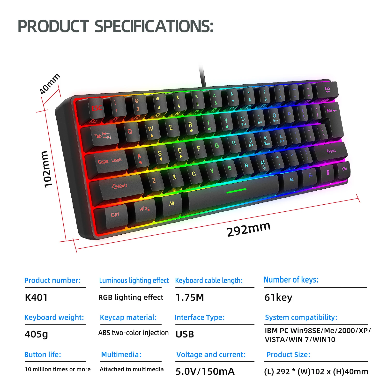 Custom Computer Keyboards with RGB Backlight for Gaming