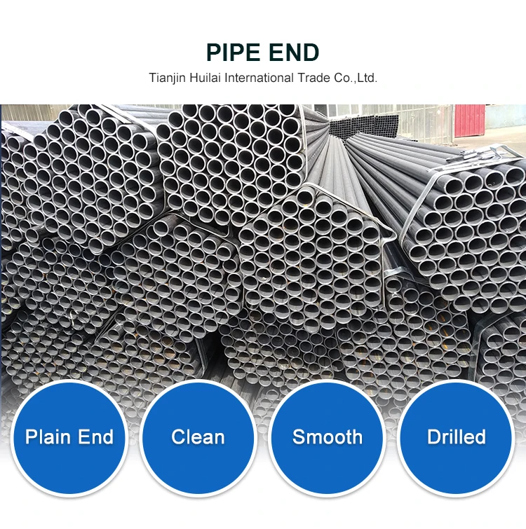 Astm A106 A36 A53 1.0033 Bs 1387 Ms Erw Hollow Steel Pipe Hot Rolled ...