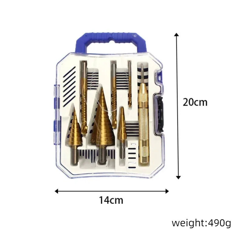 5pcs Hss Cobalt Multiple Hole Step Drill Bit Set Titanium Step Drill ...