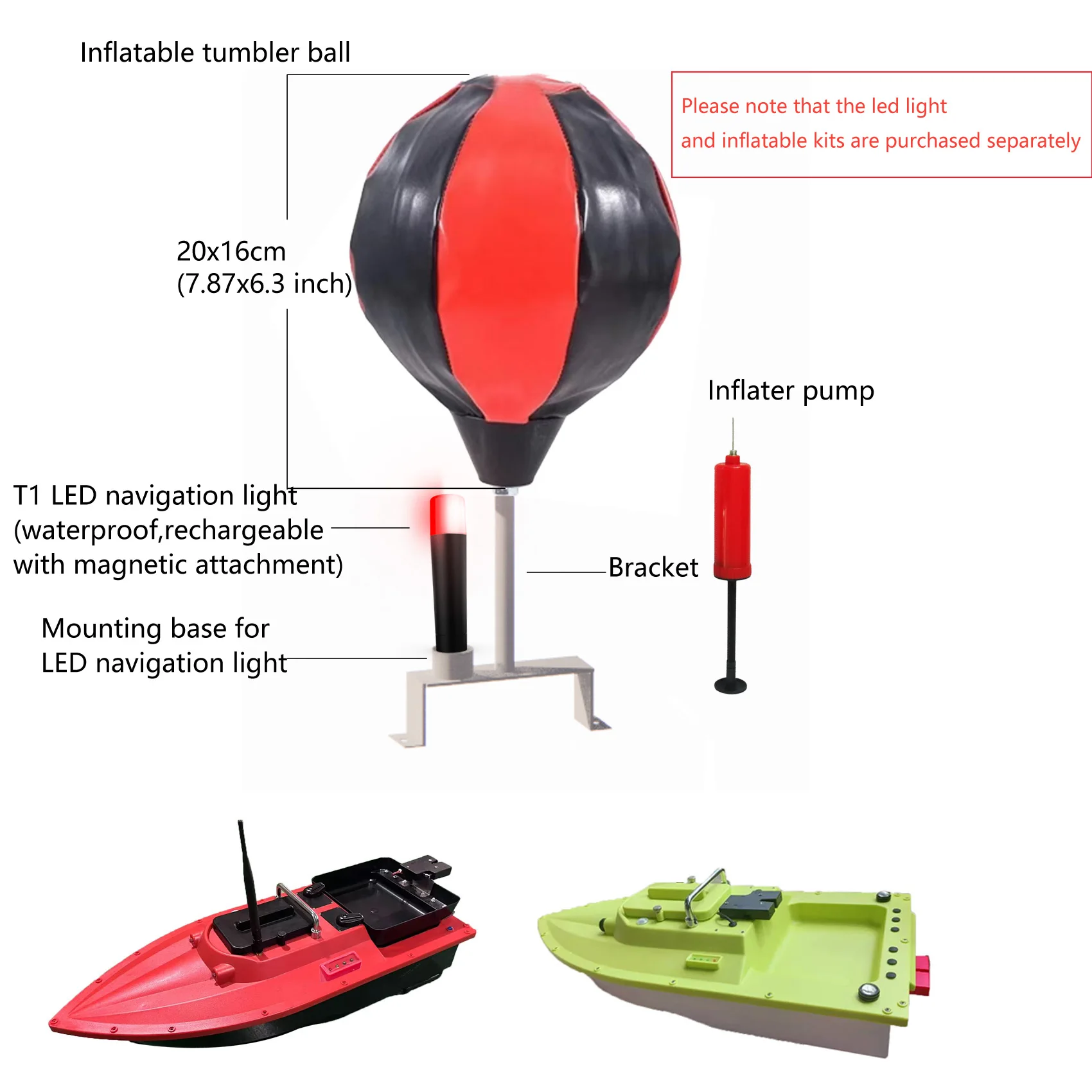 S80 Brushless Motor Super Speed Saltwater RC Fishing Bait Boat with GPS