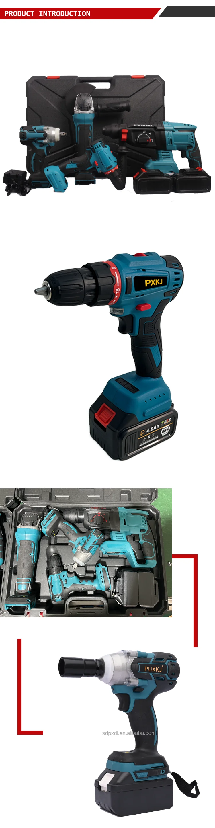 Oem 20v/36v Multifunction Cordless Power Tools Set 5 In 1angle Grinder ...