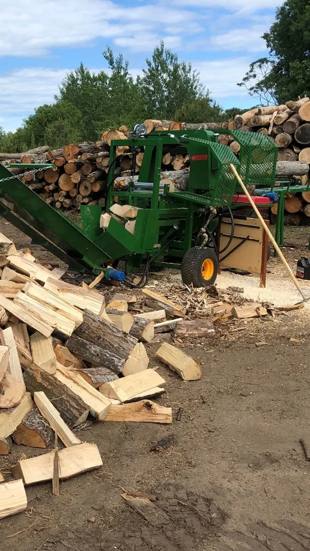 35 Ton Large Capacity Firewood Splitter Log Firewood Processor Firewood ...