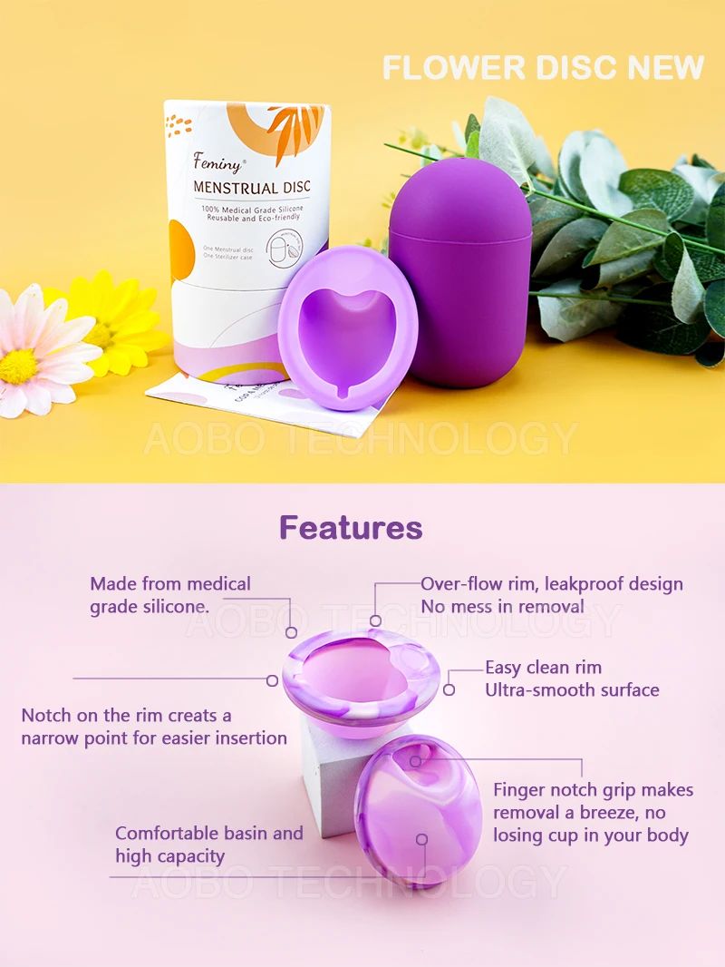 Soft Medical Grade Silicone Custom Branded Menstrual Disc With Removal ...