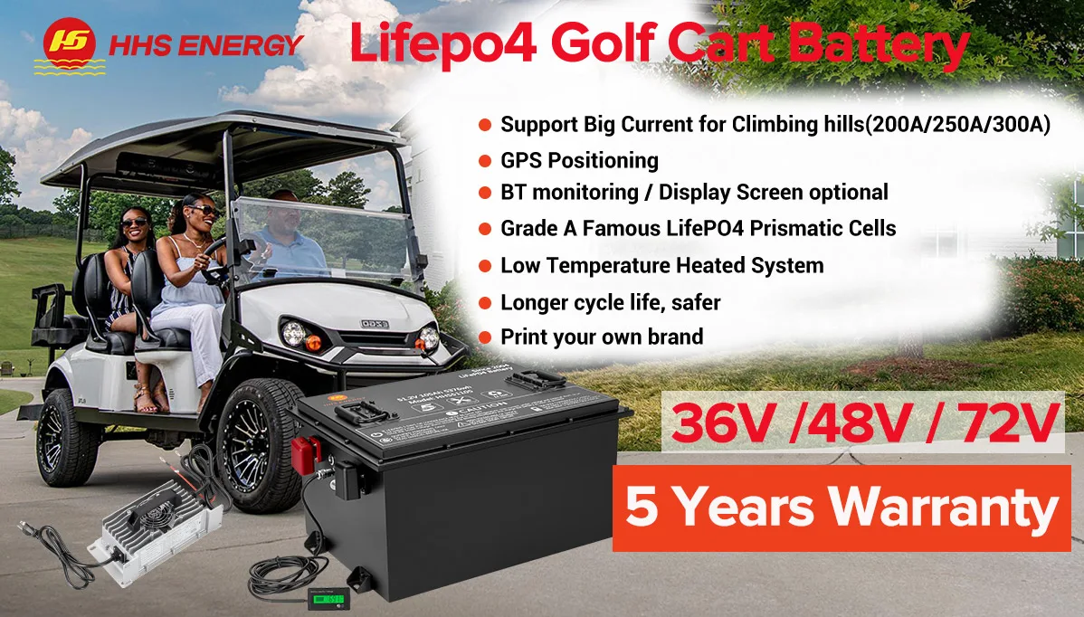 51.2v 105ah LFP Battery for Golf Carts - 3500 Cycles Life