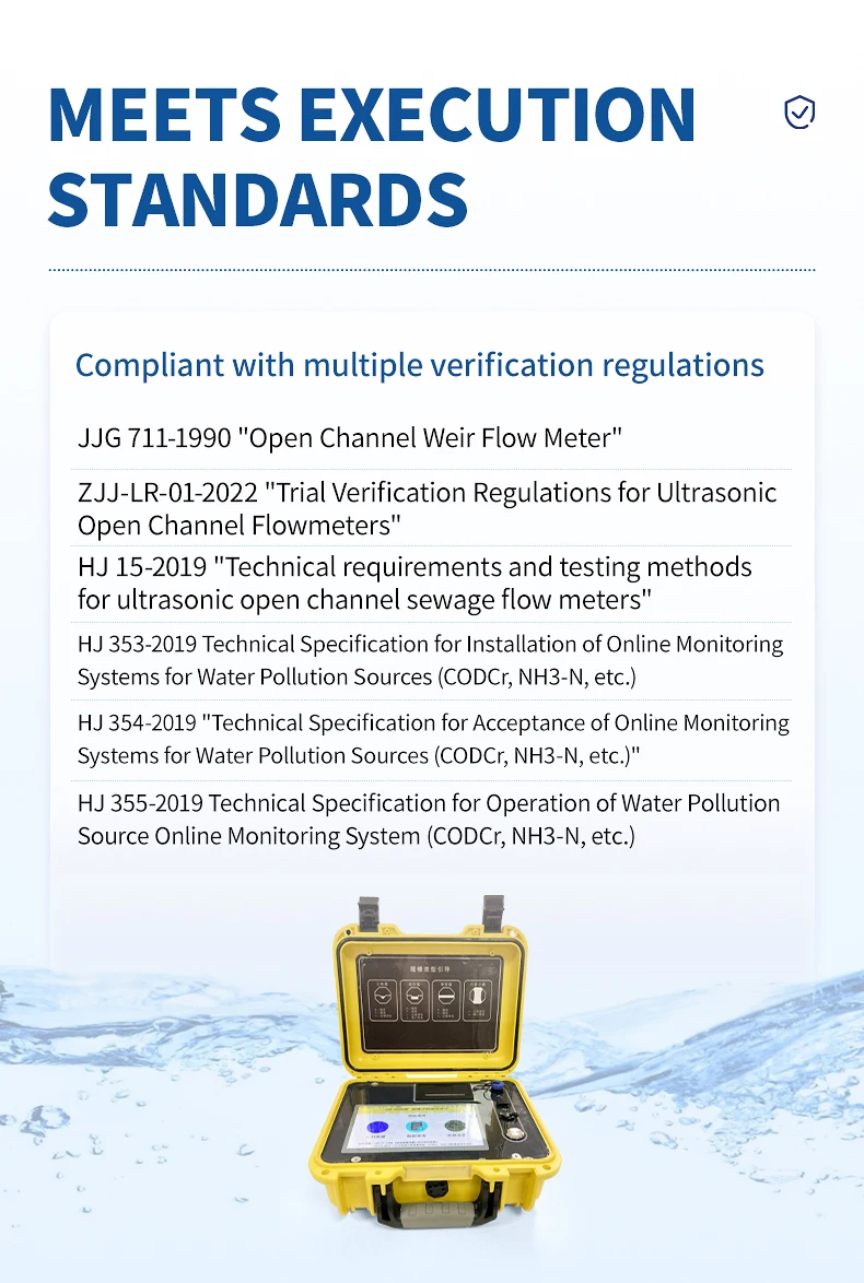 Portable Nullah Flow Meter Testing Equipment Ultrasonic Liquid Flow ...