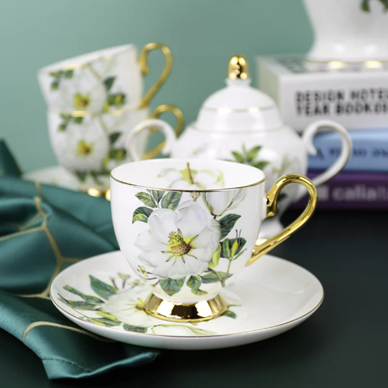 Luxury Fine Bone China Good Quality Light Weight Gold Line Tea Cup Set ...