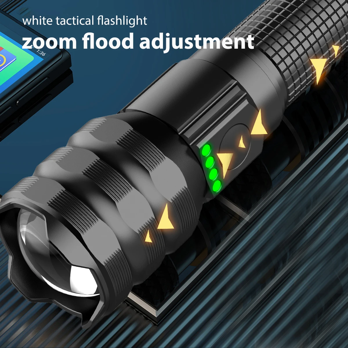 Ultra-bright Long Beam 1km Rechargeable Lithium Battery Led Tactical ...