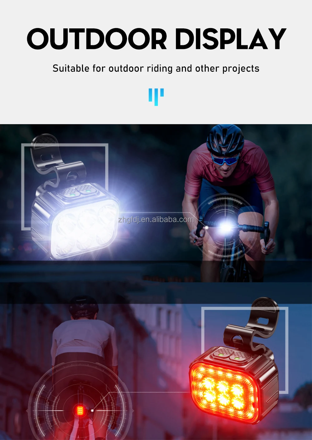 Cyclami Q6 Bicycle Lights - Bright, Rechargeable, and Durable