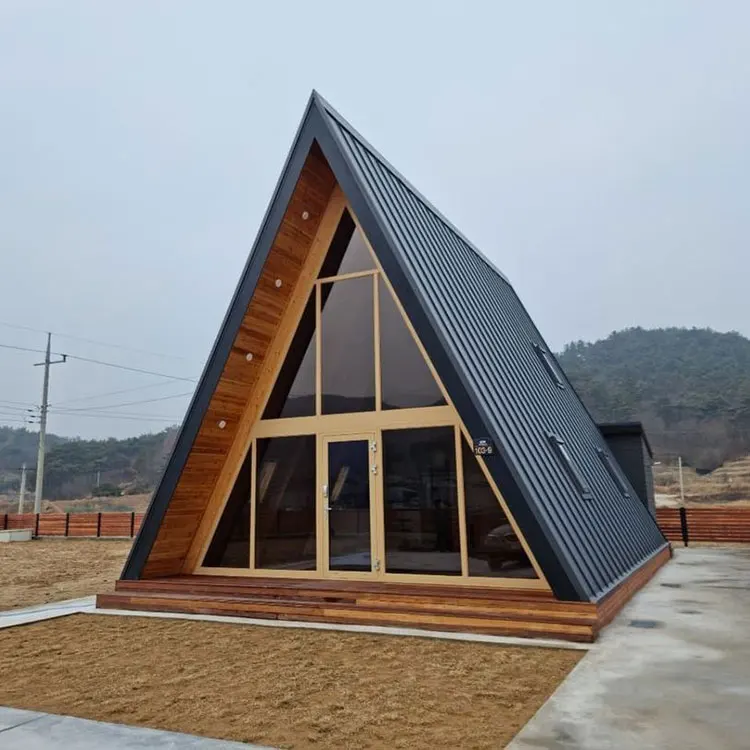 Vhcon Ready To Ship Triangle Roof 3 Bedrooms Luxury Log Cabin Kits ...