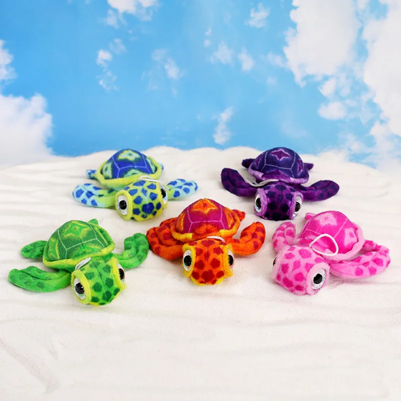 Realistic Stuffed Sea Turtle Soft Plush Toy Ocean Life Tortoise Throw ...
