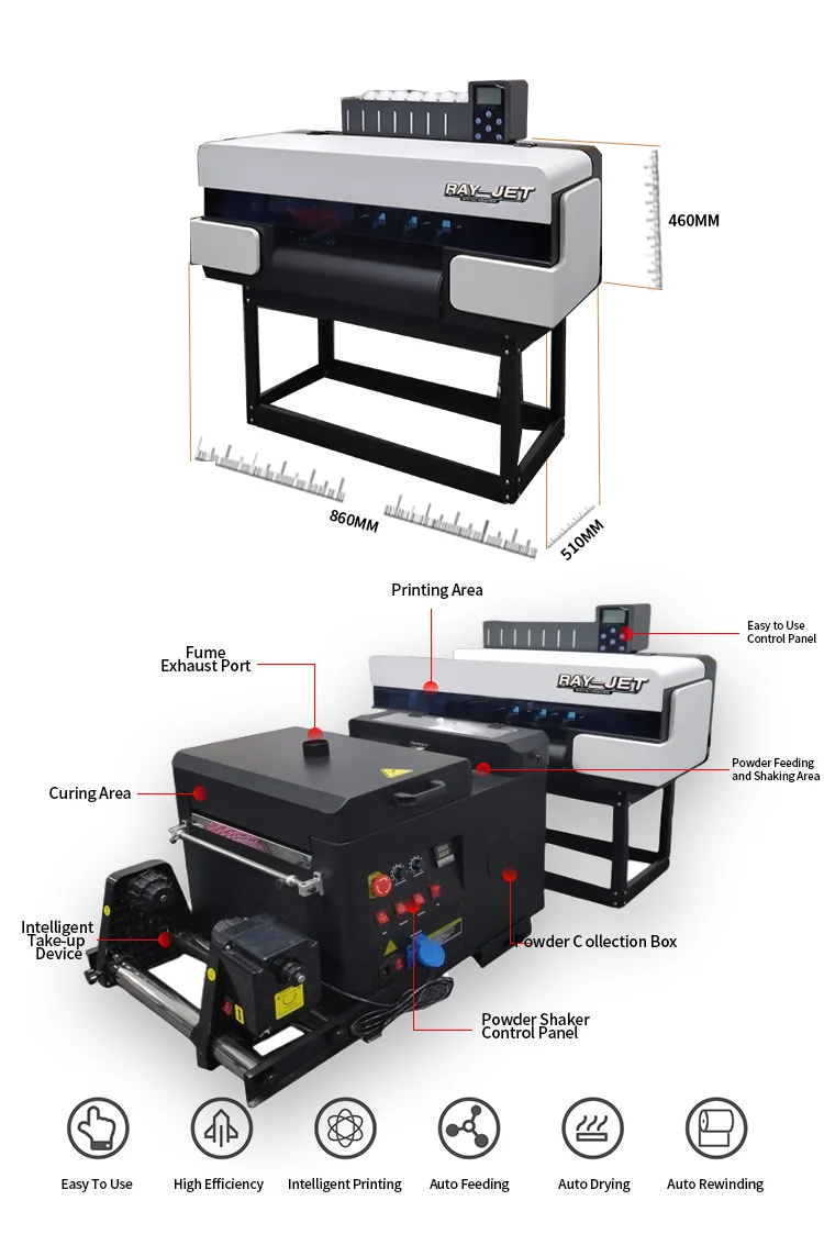 Vision New Model A3 DTF Printer for T-Shirt Printing Machine, OEM