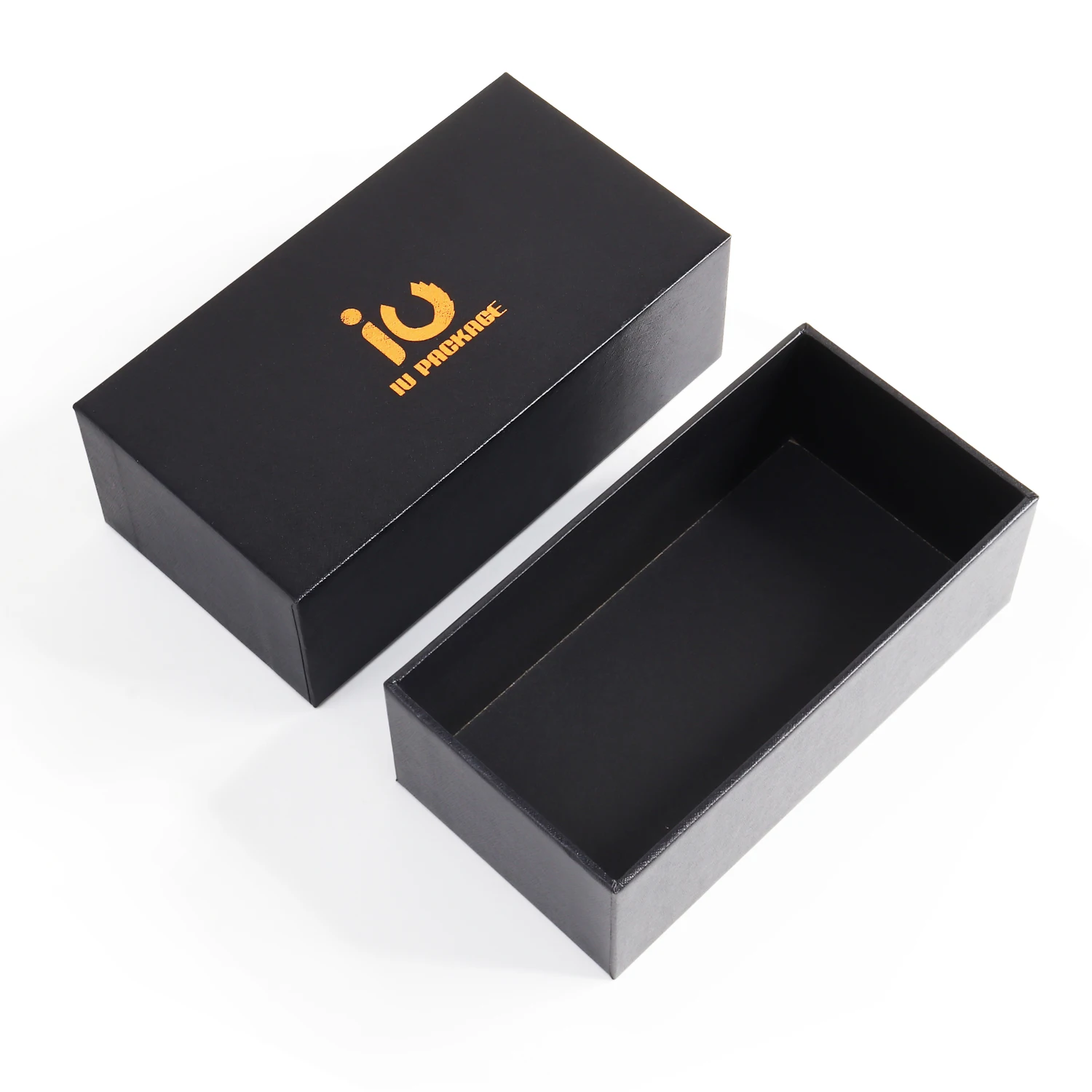 Custom Deluxe Black Matte Laminated Cardboard Box Rigid Lid Gift Box ...