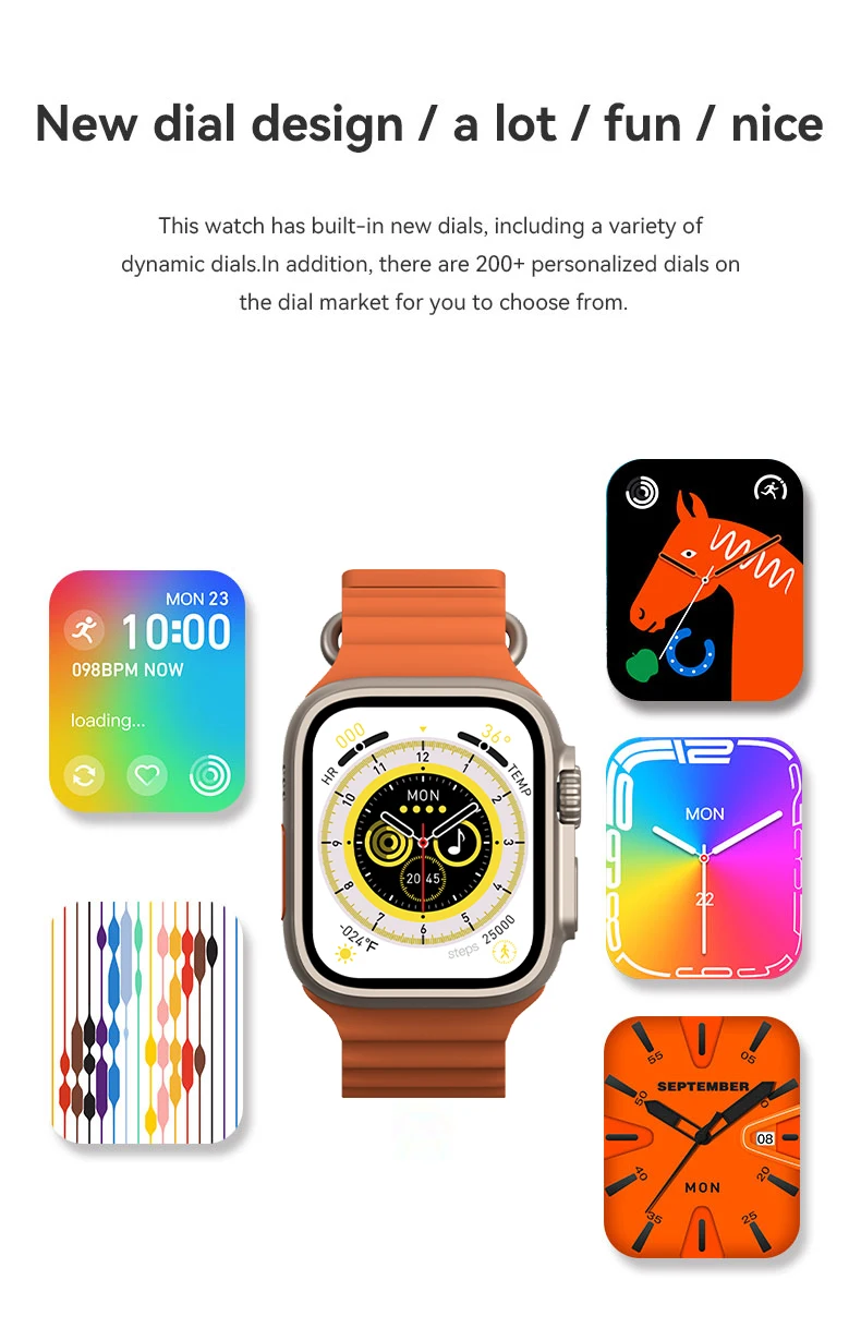 Series 8 Ultra Smart Watch Pk N8 Ws8 Iwo8 Gs8 Z8 Zd8 Z59 Z55 Z56 Dt8 ...