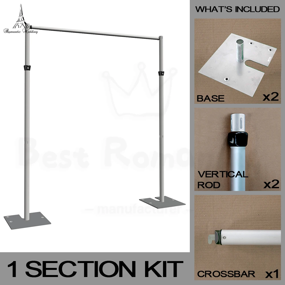 14ft X 10ft Wedding Backdrop - Adjustable Pipe and Drape