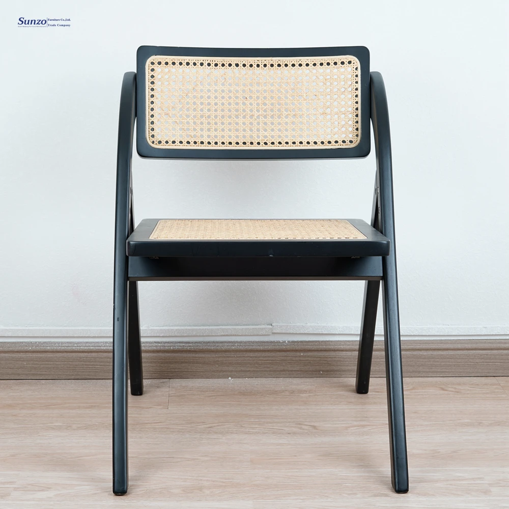 Indoor Japanese Style Vintage Rattan Chair Green French Nordic Solid ...