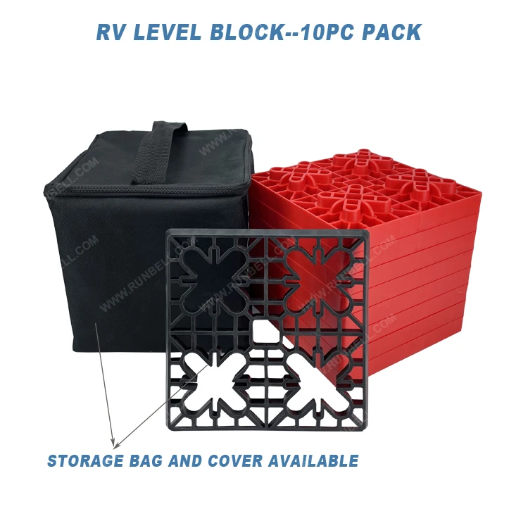 Caravan Rv Camper Trailer Jack Level Blocks 10 Pack With Storage Bag ...