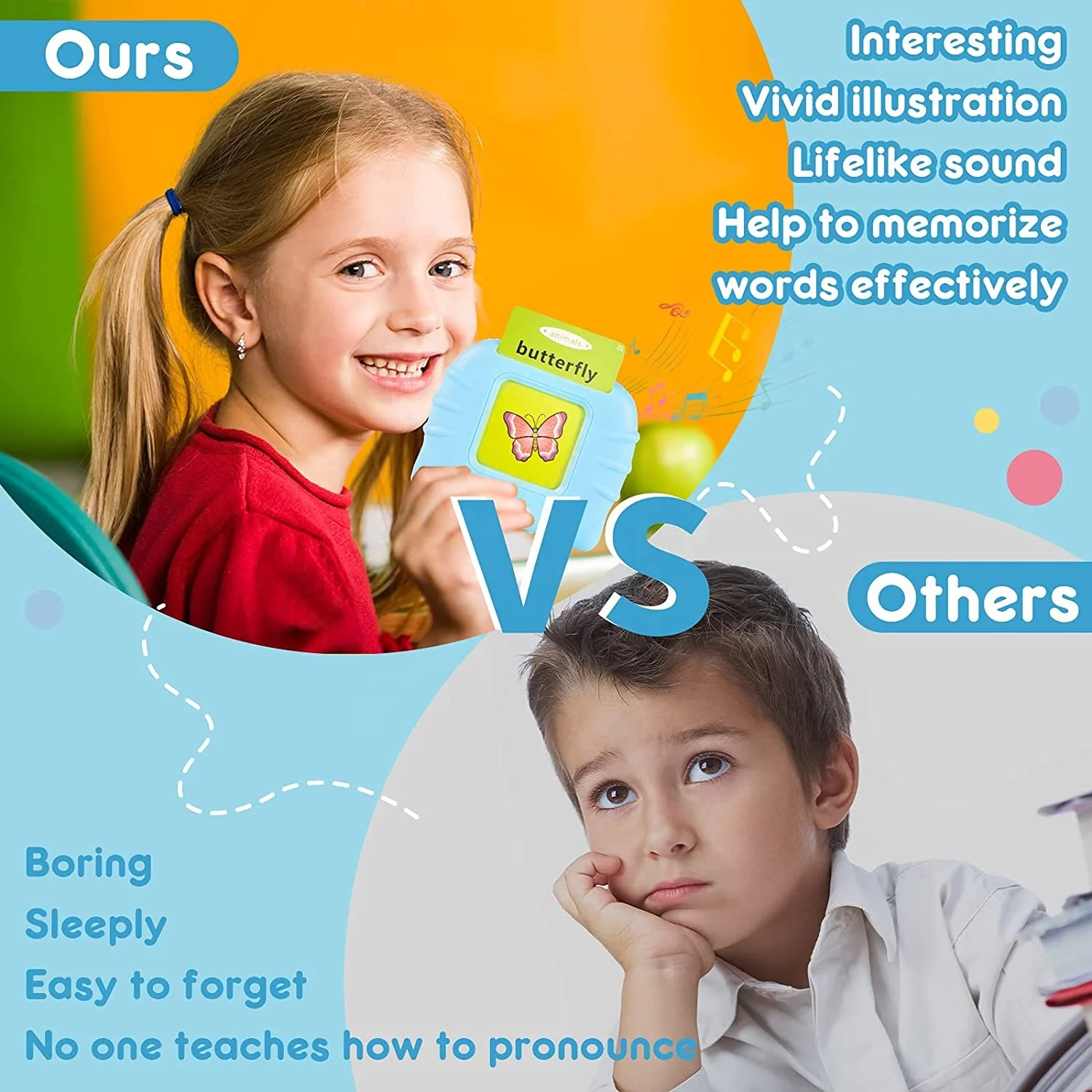 Customized Language 112 Pcs Flash Cards Cartoon Bear English Learning ...