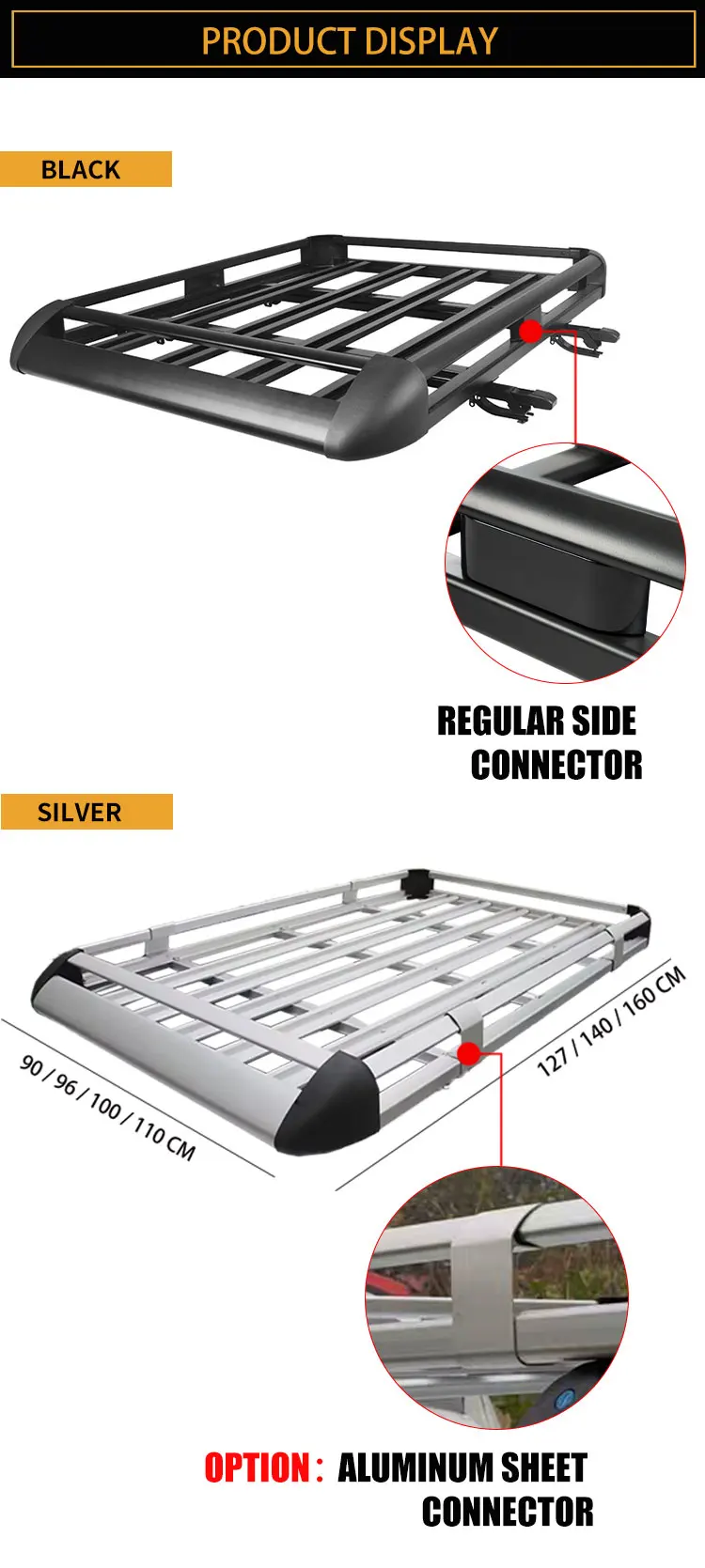 PLATFORM Alloy Aluminum Flat Profile Offroad SUV Roof Rack