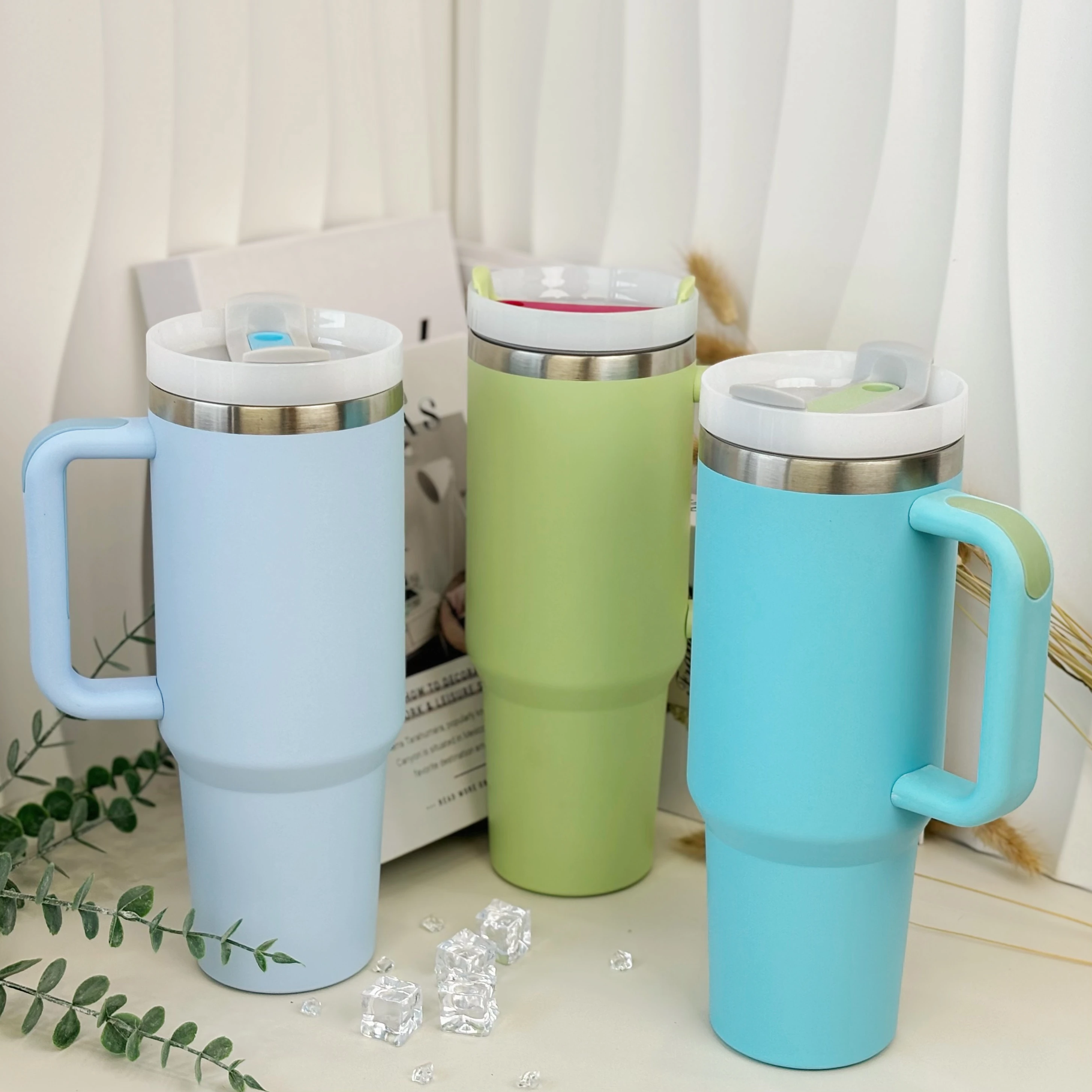 Custom 40oz Tumbler With Handle Insulated Stainless Steel Adventure ...