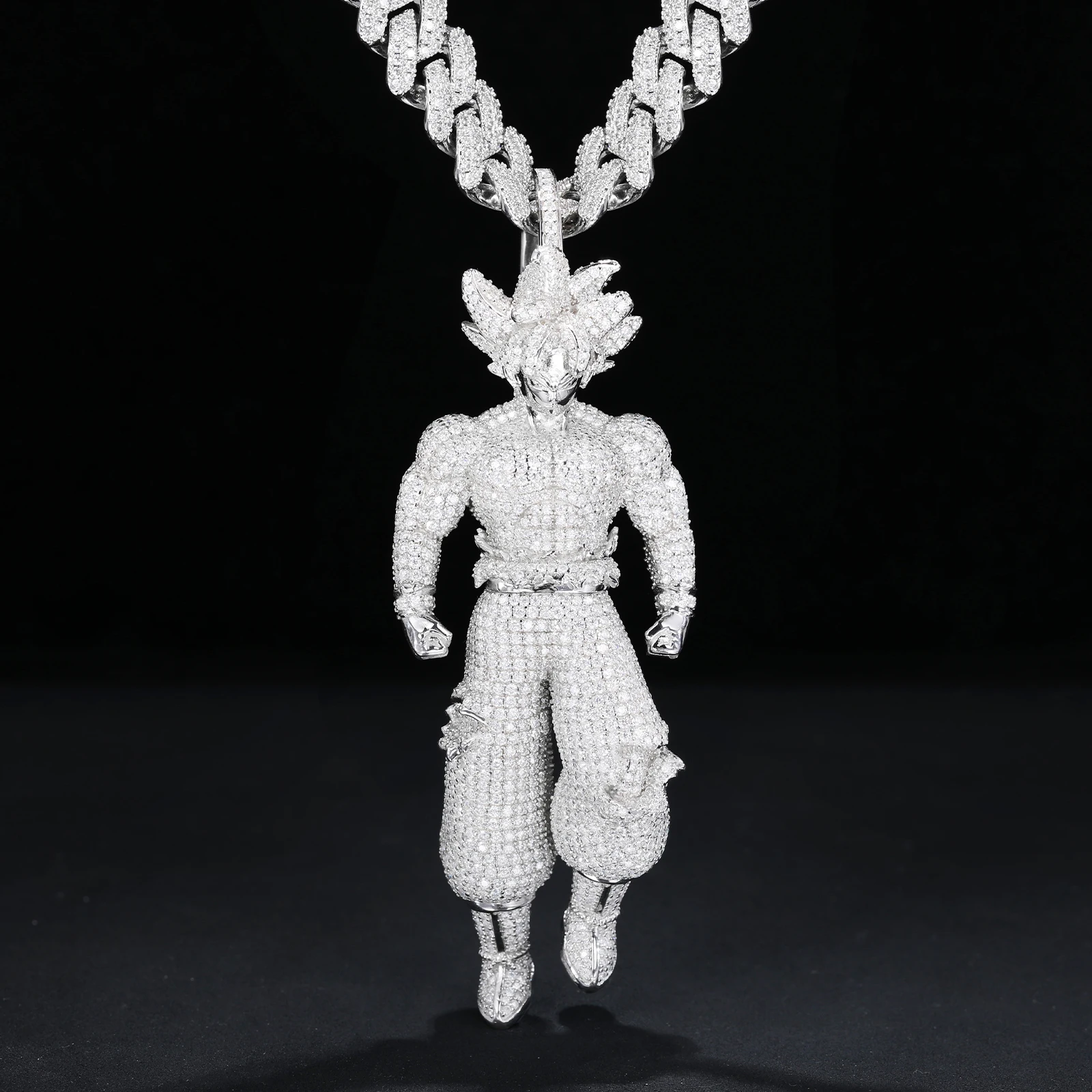 High Quality Bling Hiphop Jewelry Custom 925 Sterling Silver Micro Pave ...