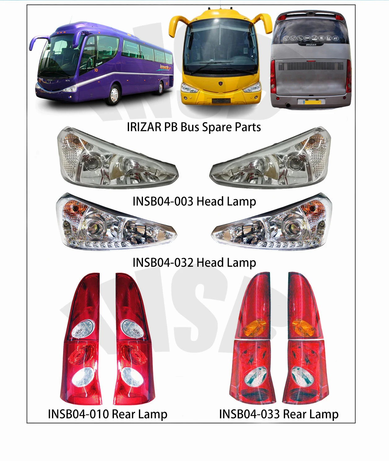 Headlamp for Marcopolo Bus INSB03-009 - Standard Spare Part