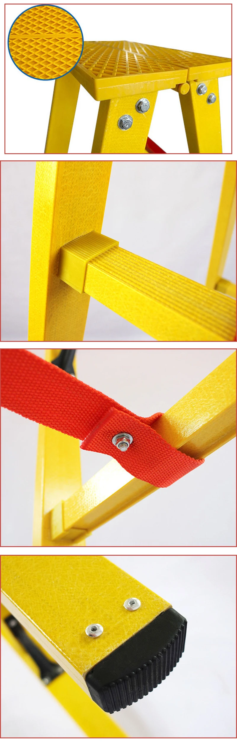 Fiberglass Insulated Single Ladder Extension Ladder for Electricians 8 ...