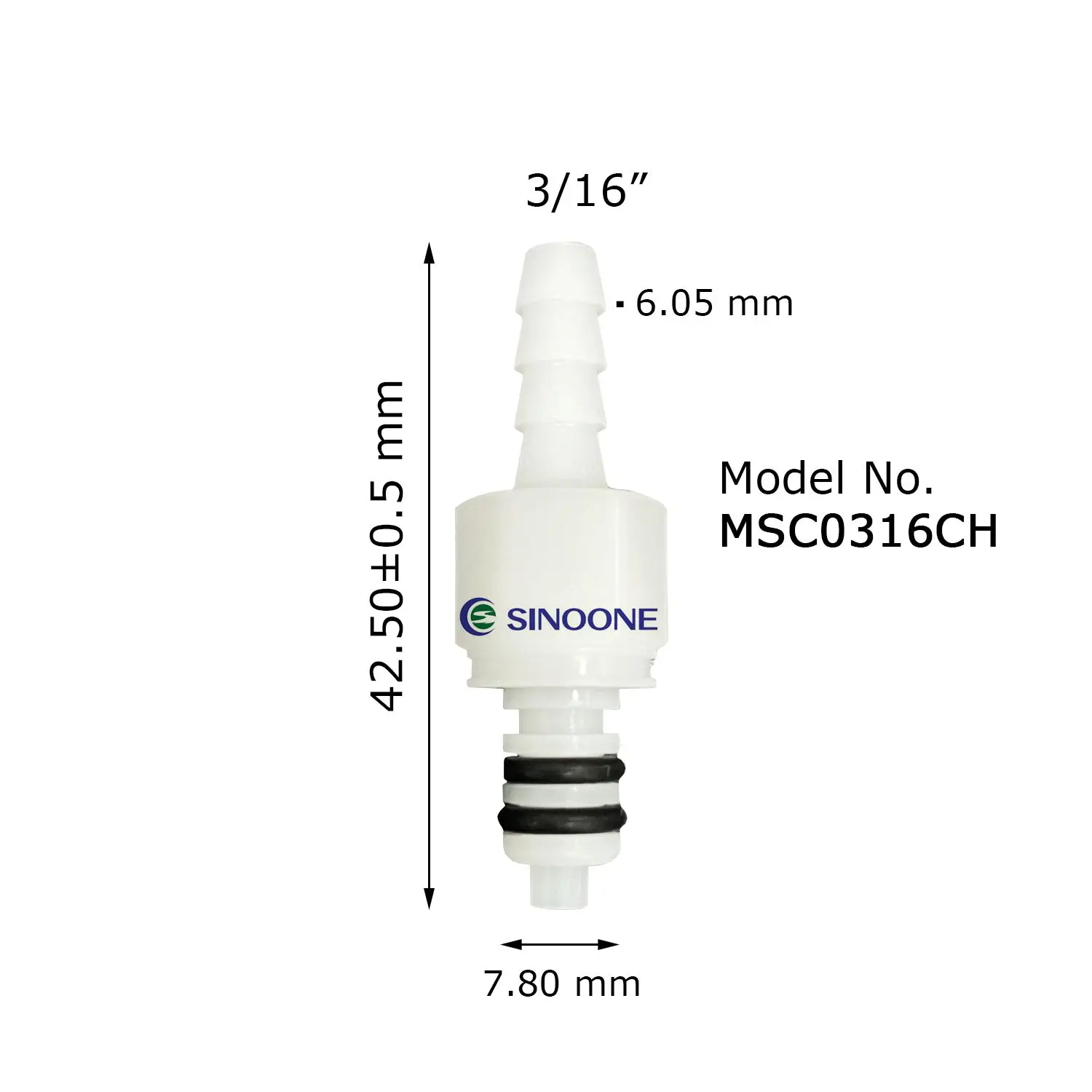 SINOONE Quick Connector Coupling 1/8in 3/16in 1/4in Home Medical ...