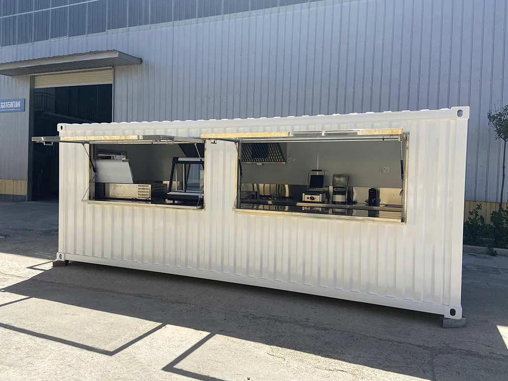 20ft Prefab Coffee Kiosk Shipping Container Cafe Prefabricated Shipping ...