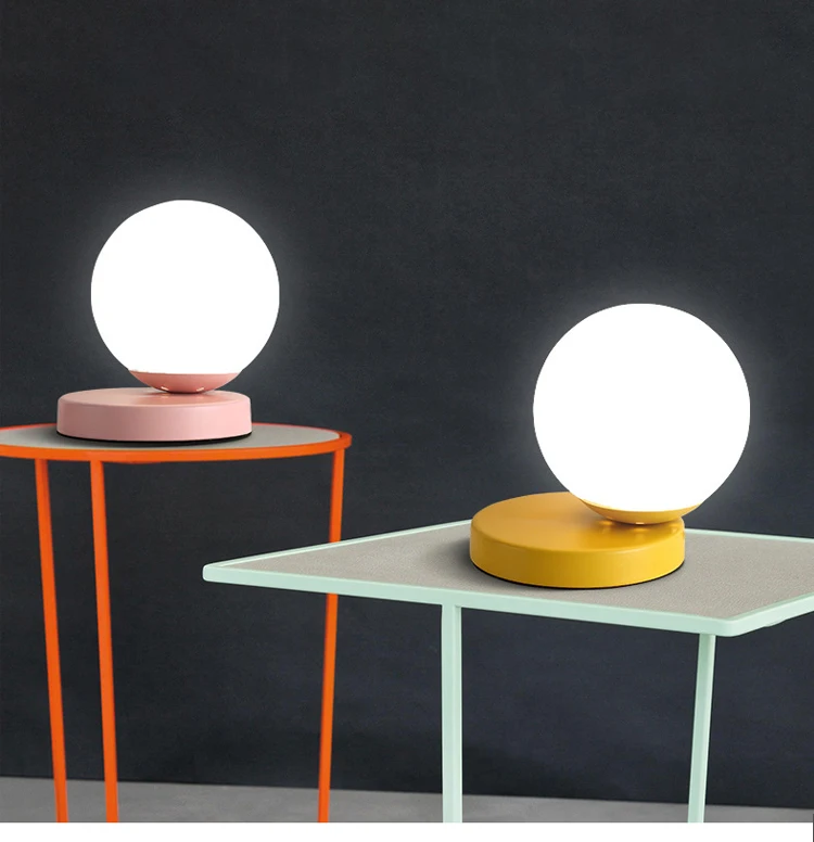 Modern Luxury Led Gold Glass Ball Shape Bedside Light Table Lamp For ...