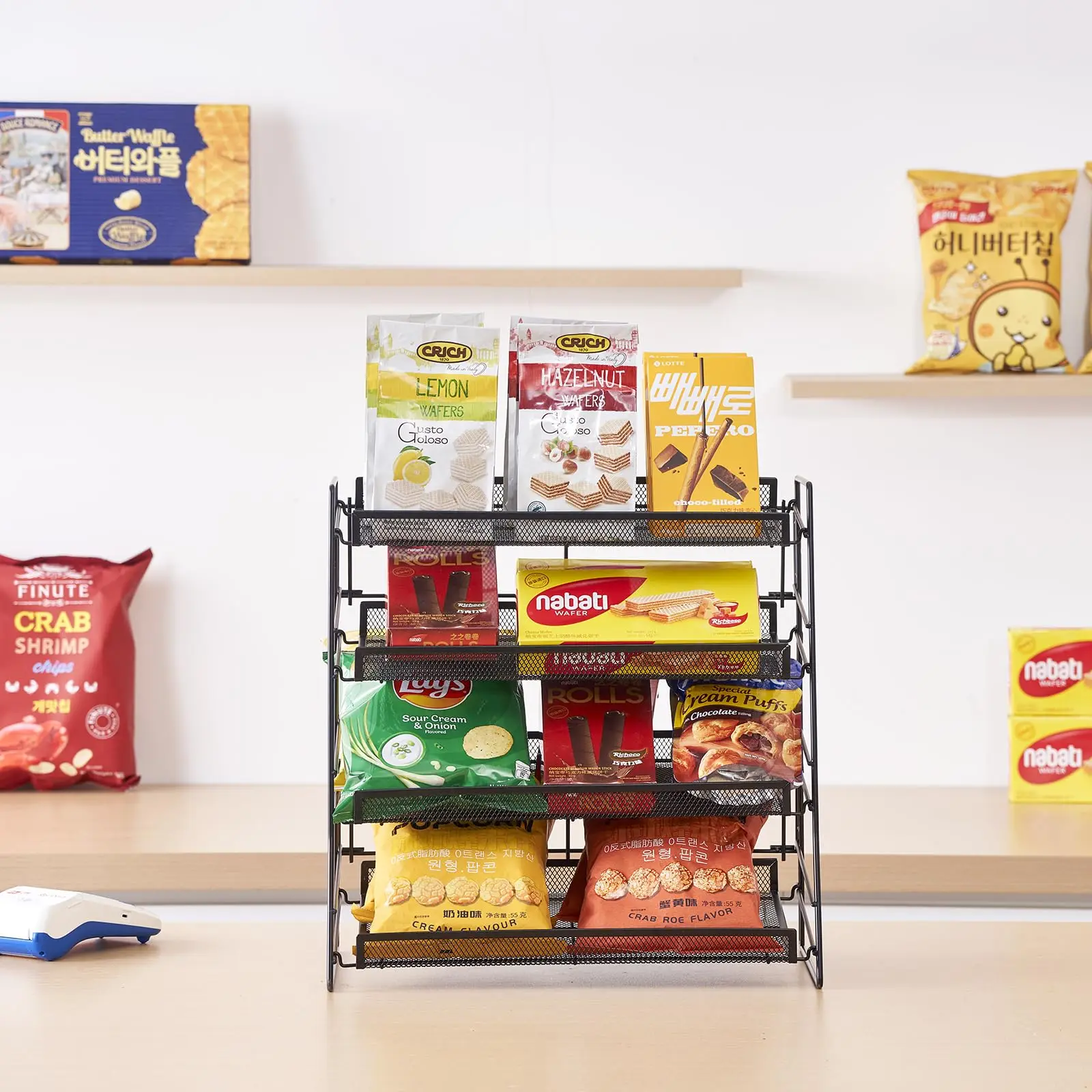 Candy Display Rack - Snack Organizer for Countertop