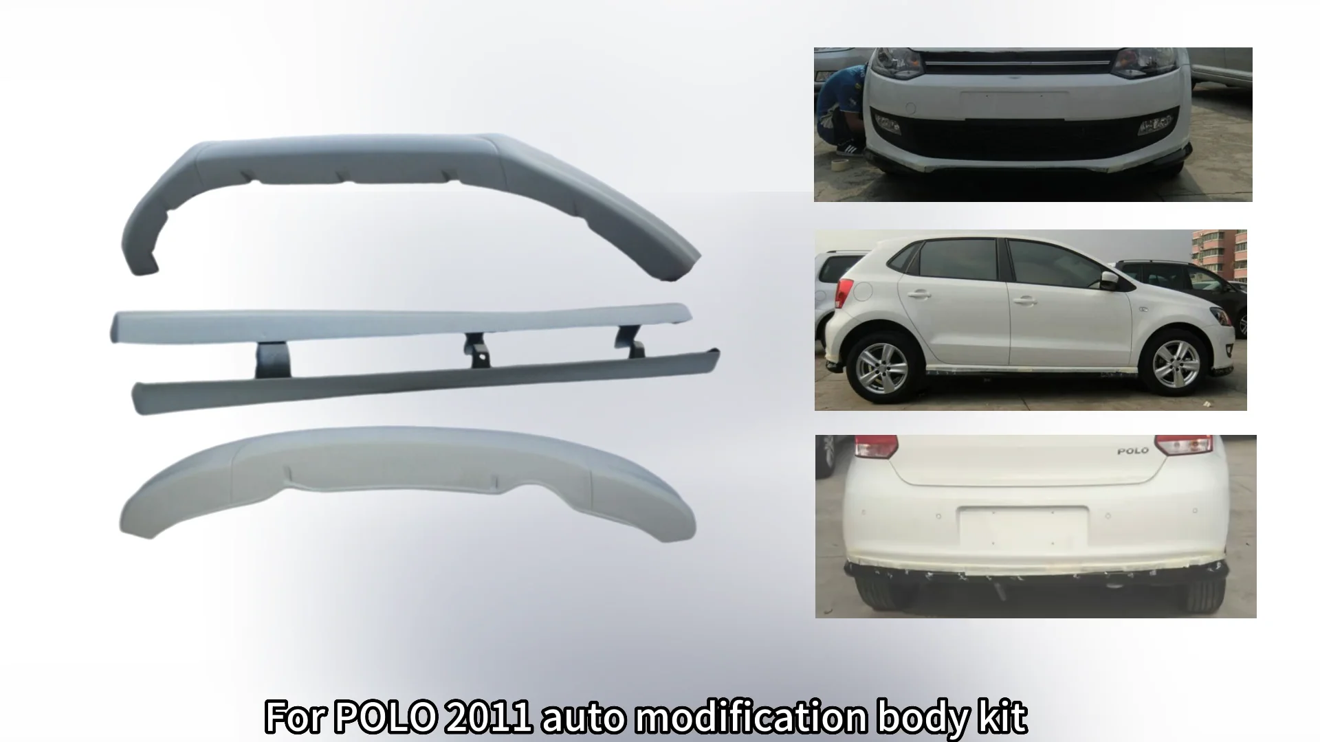 Auto Body Systems Wide Body Kit Pp Car Rear Diffuser Lip Bumper Part ...