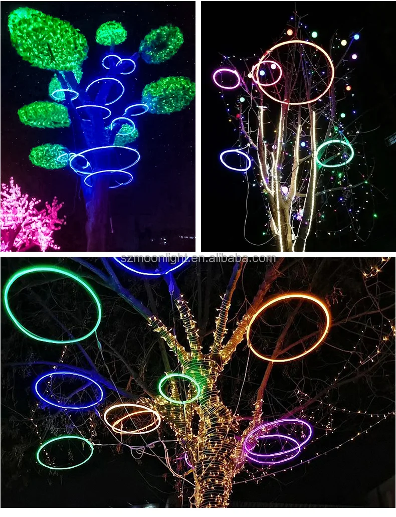 15w Rgbw Tree Ring Lights Decorative Circle Outdoor Ip65 Waterproof ...