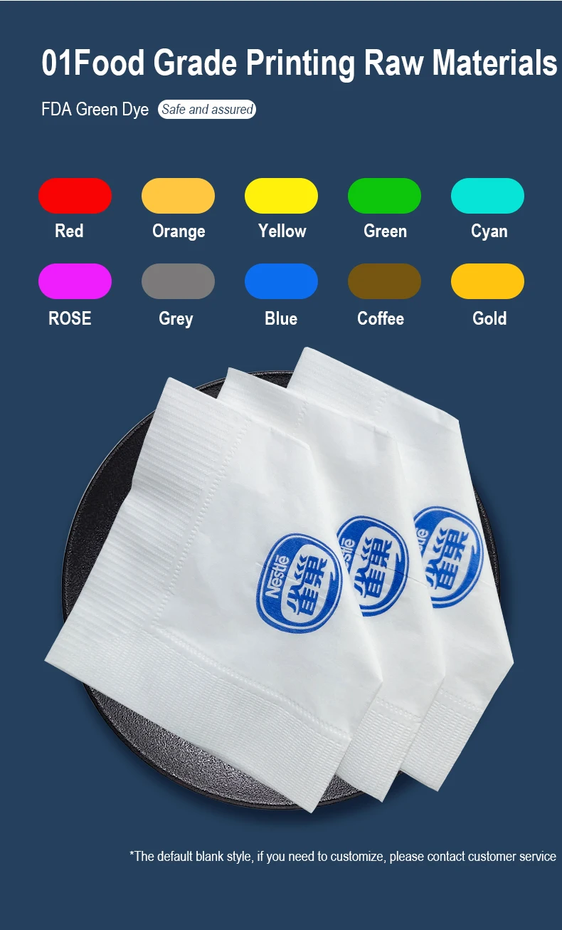 Printed Drinted Lunch 2ply Beverage Custom Disposable Paper Napkins ...