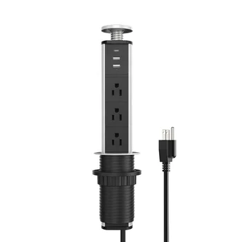Us Pop Up Power Motorised Desk Socket Outlet For Kitchen With Usb ...