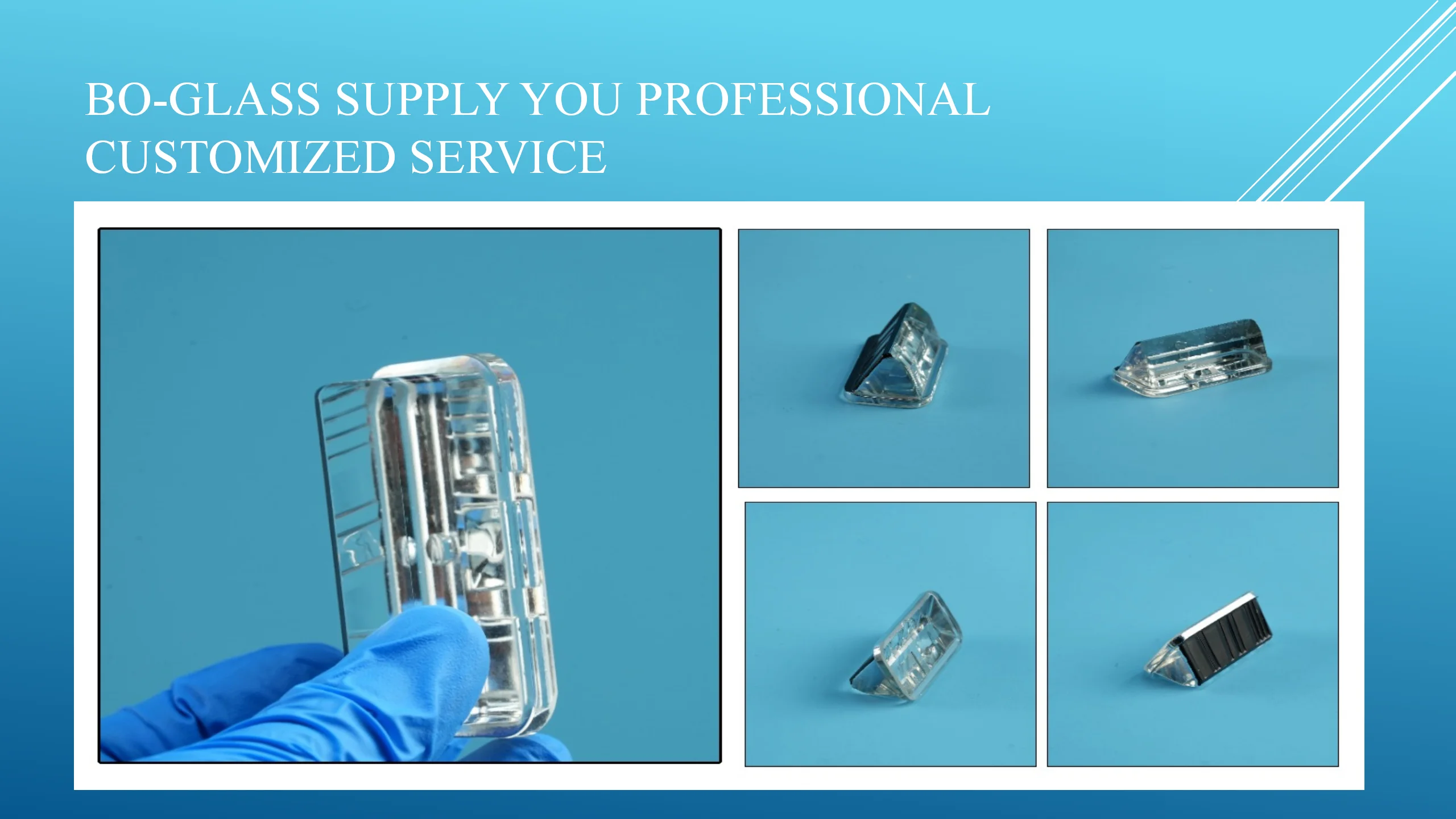 Factory Custom Crystal Quartz K9 Rhombic Prism Equilateral Light Guide ...