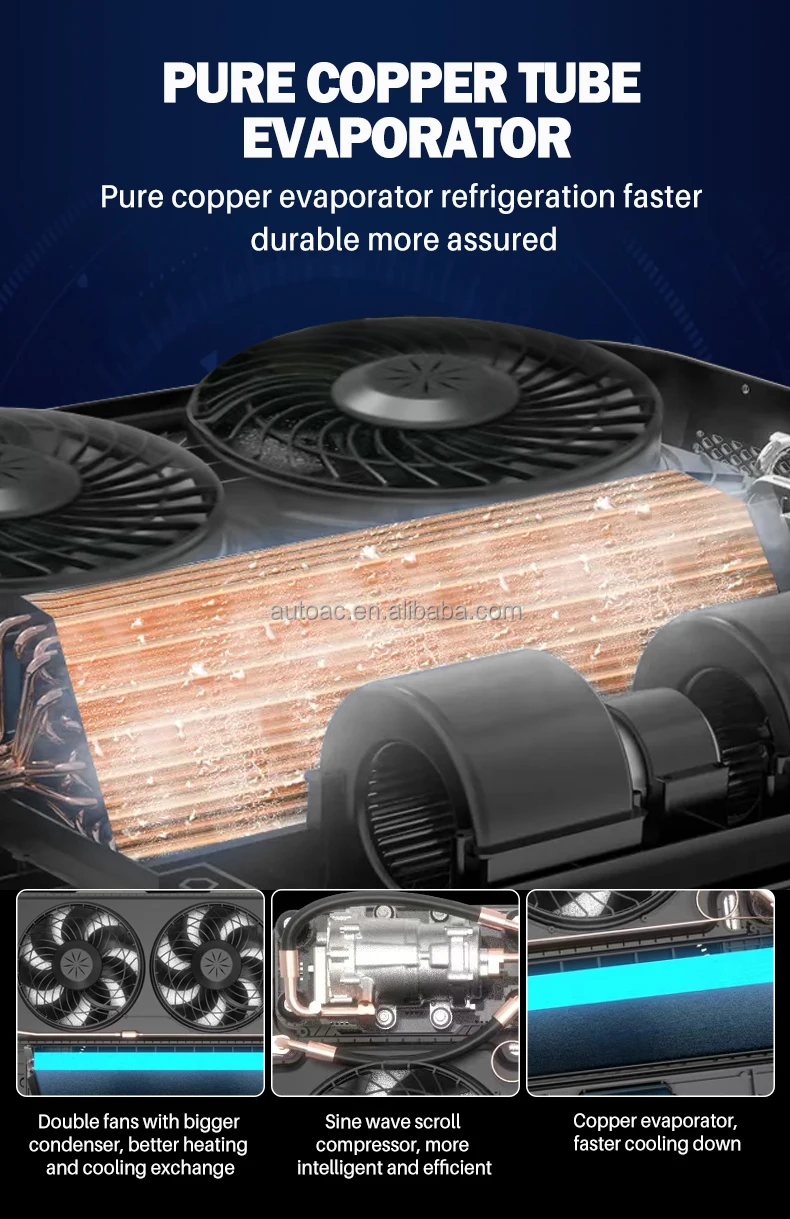 Dual Fan Rooftop Truck Air Conditioner 12v 24v Parking Cooler Apu Car ...