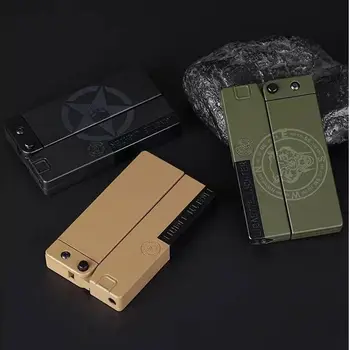 Foldable Pistol 9mm Gun Lighter 10 Pcs Cigarette Case Jet Flame ...