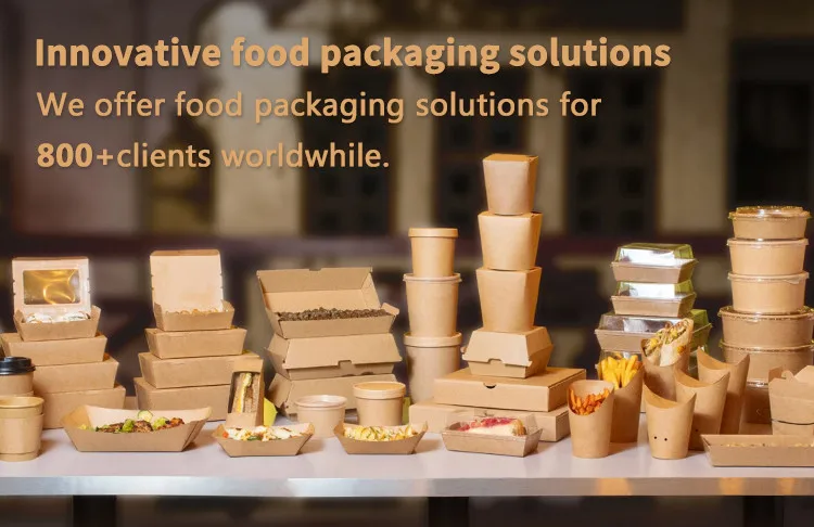 Custom Printed Paper Fast Food Containers - Biodegradable
