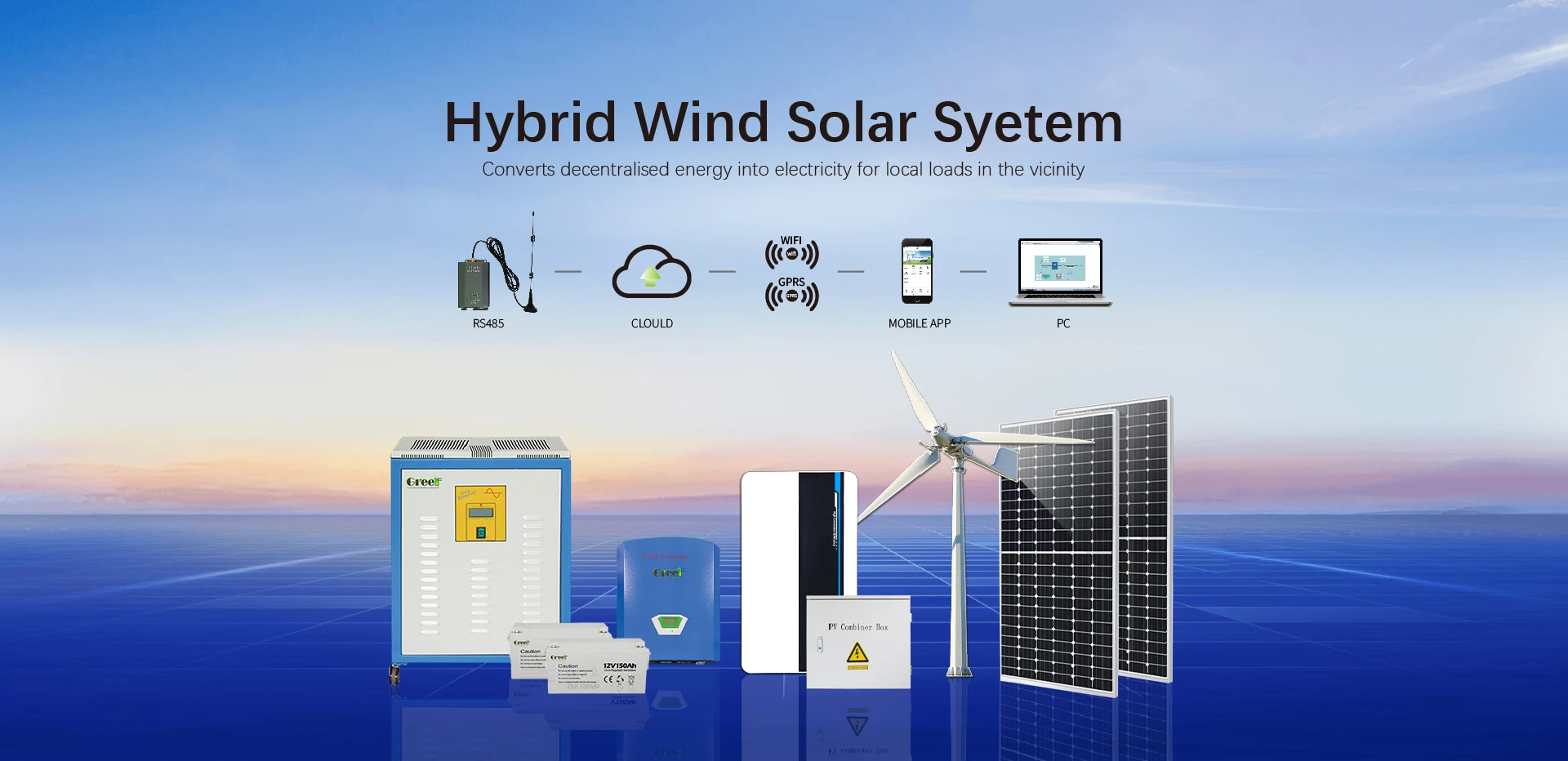 10kw Hybrid Pv + Wind + Generator System On Or Off Grid System Home 5 ...