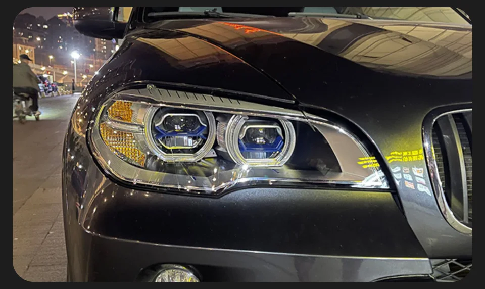 BMW X5 Headlights 2007-2013 E70 - LED Laser Projector Lens Design