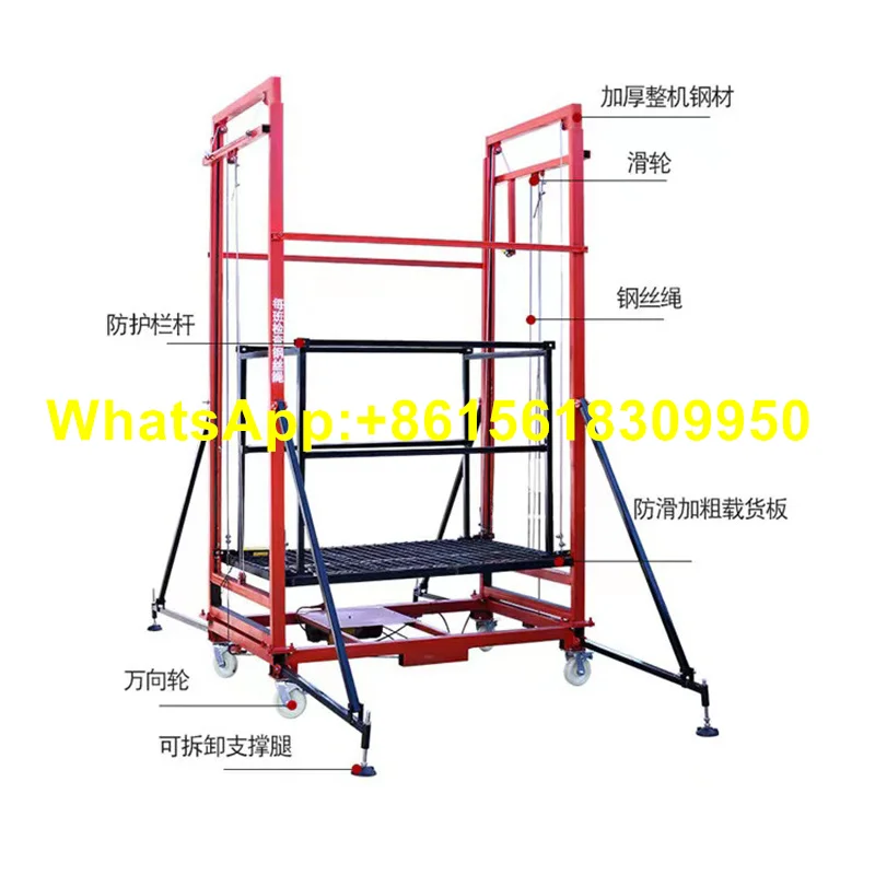 3m 5m 6m Remote Control Mobile Climbing Platform Lift