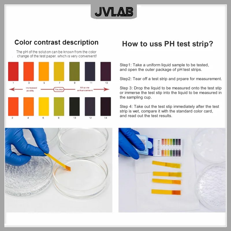Universal Indicator Paper Ph Test Strips 1-14 Ph Range