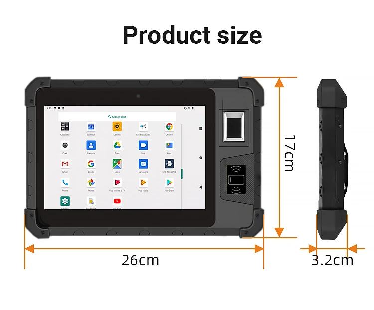 8 Inch Ip65 Rugged Tablet Android 11.0 With Nfc Barcode Reader 4g Lte ...