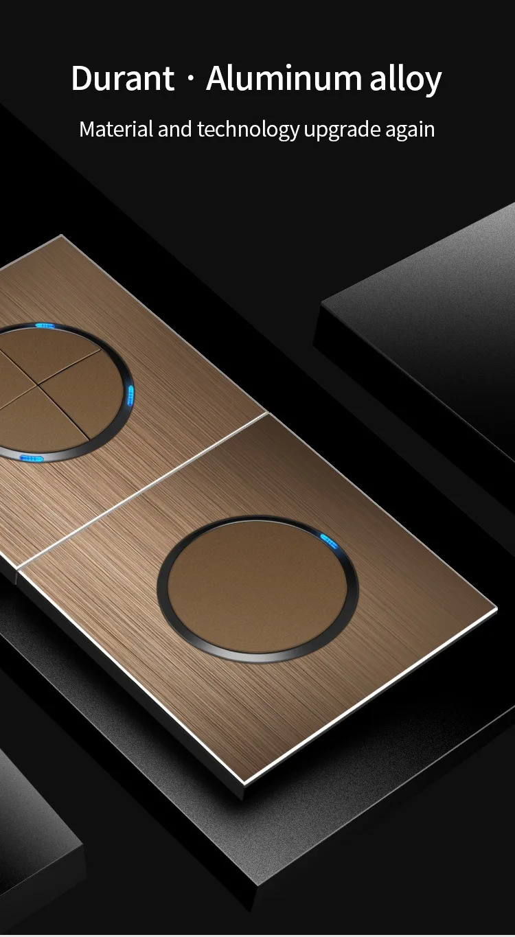 Hot Selling Luxury Metal Aluminum Alloy Brushed Coffee Color Wall ...